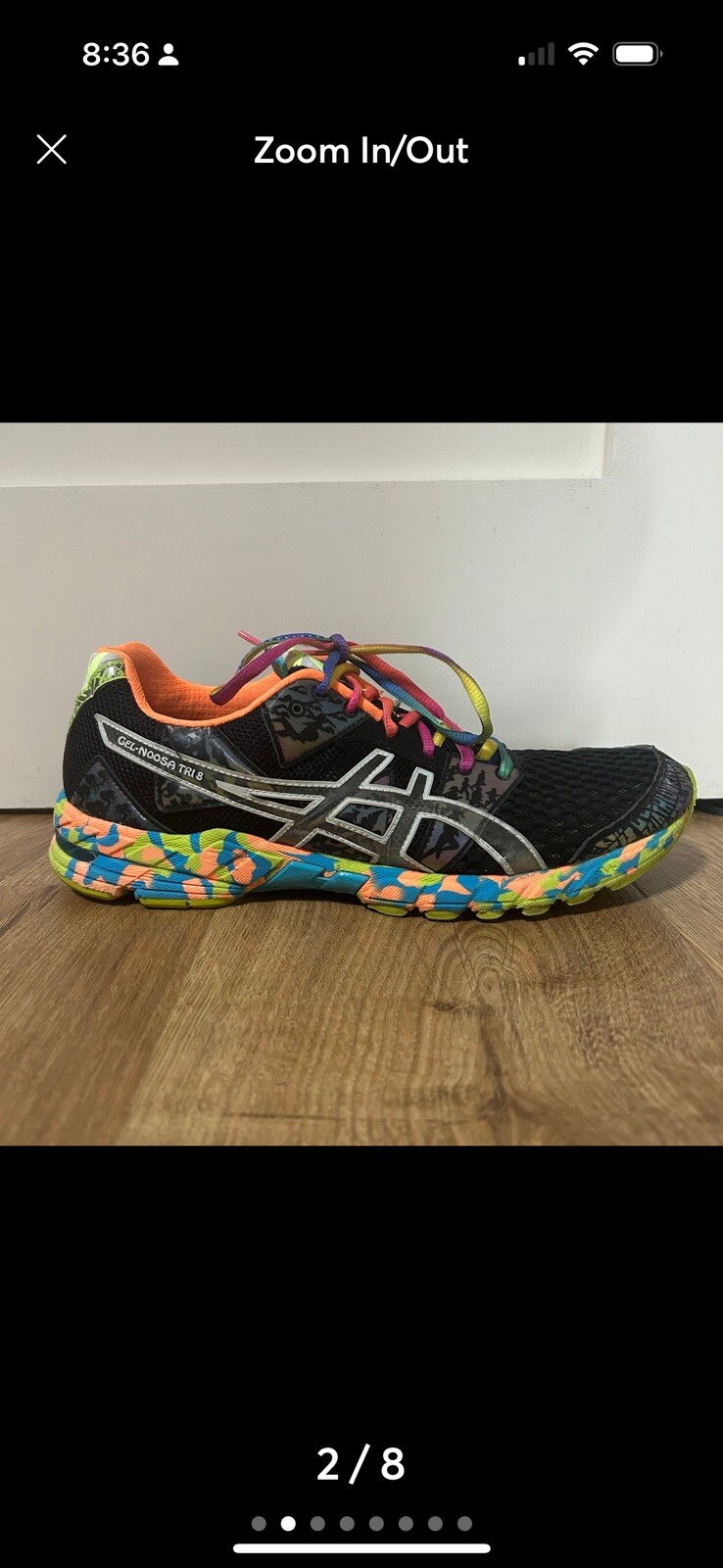 ASICS GEL-Noosa Tri 8 Black Multicolor Running Shoes … - Gem