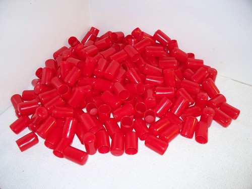 Caplugs - VC-875-24 - Vinyl Round Red Cap 100 Pcs - DimA=0.875 - B=1.02 ...