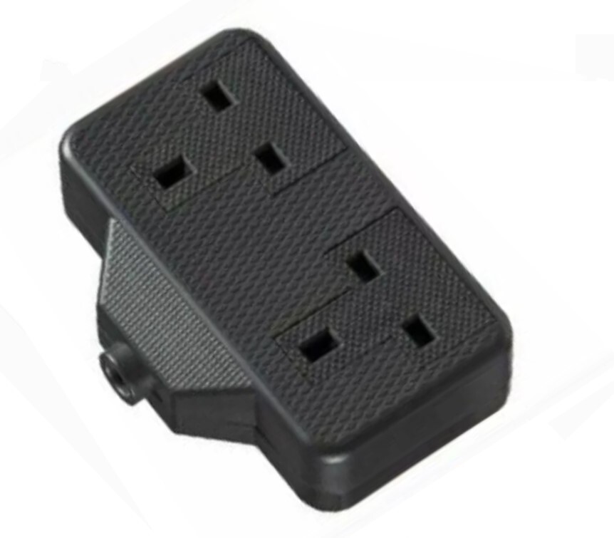 13A Socket Two Way High Impact Rubber Plug Mains Power Switch-2 Gang uk ...