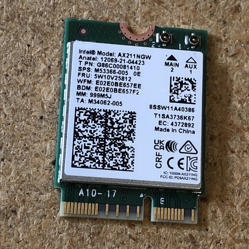 HP OEM Intel AX211NGW WiFi 6E Wireless Card Bluetooth 5.3 M53366-005 ...