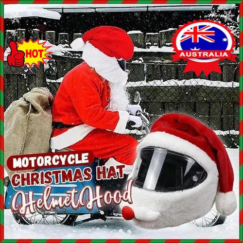 Christmas Helmet Cover Santa Claus hat For Motorcycle Motorbike Helmet ...