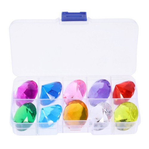 Acrylic Gems Set 10Pcs Colorful Toy Gems For Girls Handcraft Projects ...