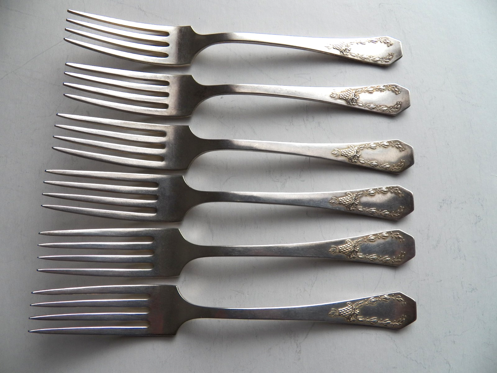 Holmes & Edwards CAROLINA 1914 - 6 Dinner Forks - Silverplate Flatware ...