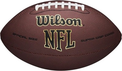 Wilson NFL Official Size Super Grip Composite Football Brown Sports ...