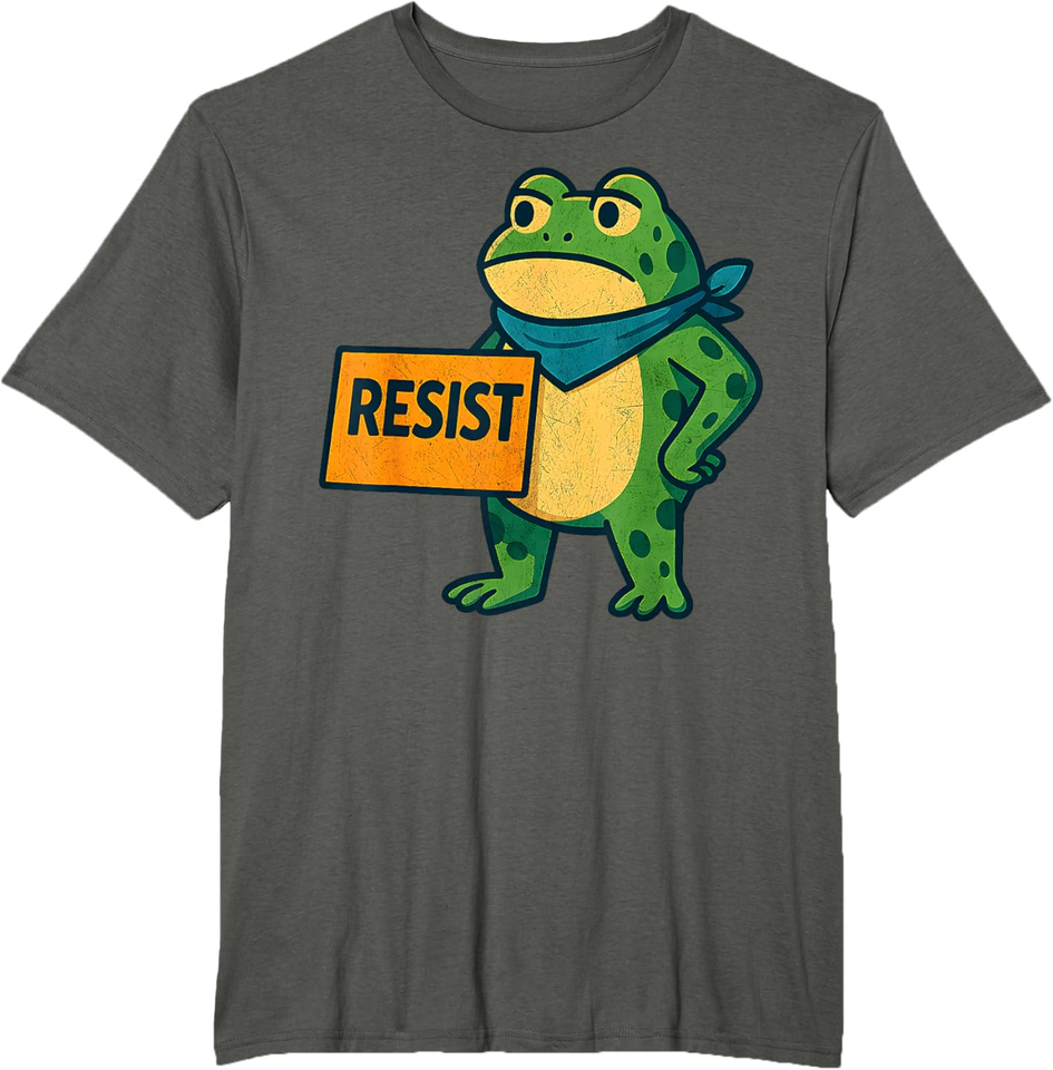 Funny Portland Frog T-Shirt Frog Protest Activist Cartoon Meme Tee | eBay