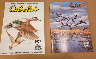 2 CABELA'S FALL / WINTER CATALOG 1978 & 1984 with Order Forms VERY GOOD ...