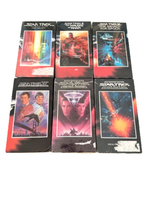 Star Trek TOS 6 VHS Tapes - Captain Kirk, Mr. Spock, U.S.S. Enterprise ...