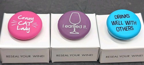 CapaBunga Wine Bottle Stopper, Set of 3 Silicone Reusable Bottle Caps ...