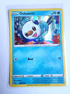 Oshawott SWSH222 - Black Star Promo - Full Art Holo Pokemon Card - NM ...