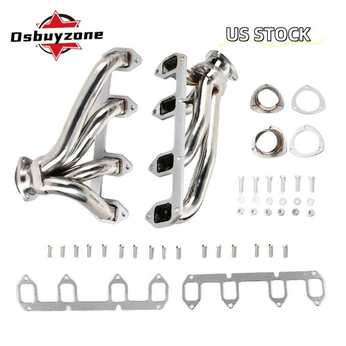 Pair Stainless Hugger Exhaust Headers Kit for Ford Big Block FE 330/360/390/428 | eBay