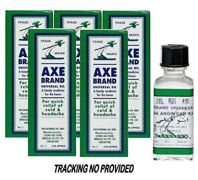 5 x 5ml Axe Brand Medicated Oil for Headache and Muscular Pain Free ...