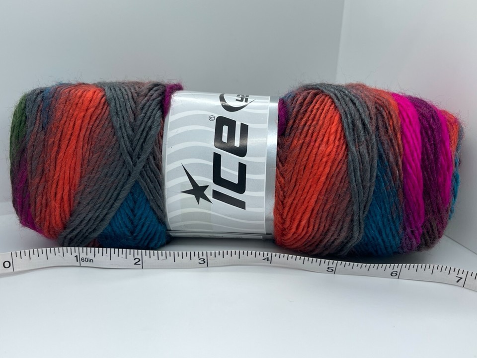 Passion's Rainbow 62908 Ice Yarns Orange Pink Blue Striping Dk Acrylic ...