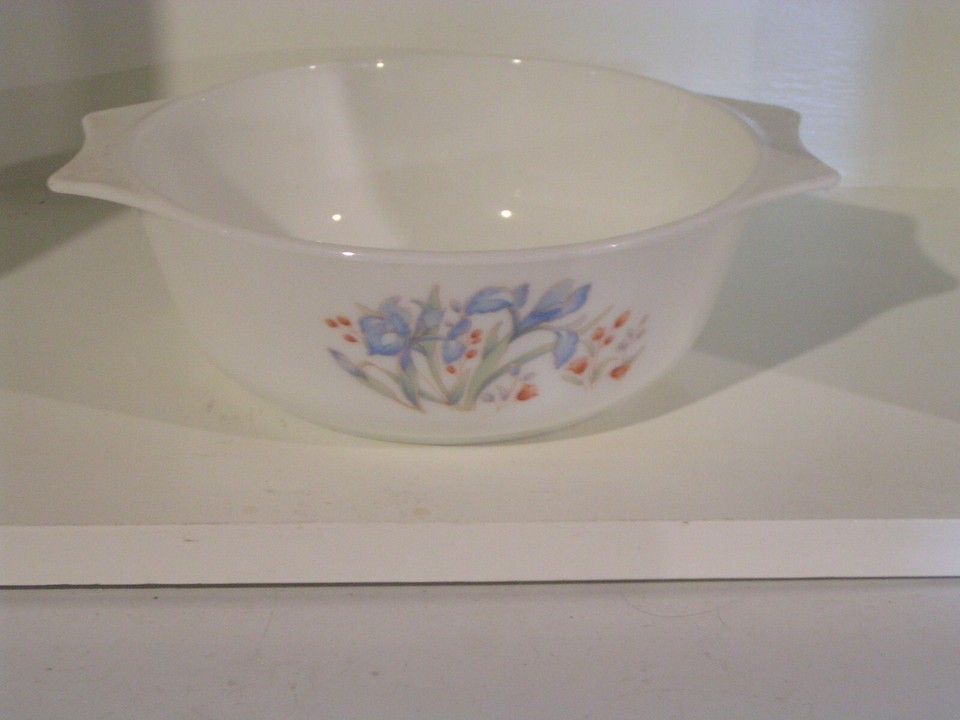 Vintage 3 Piece Set Pyrex Blue Iris 6.5", 8", 9" Nesting Bowls Made in ...
