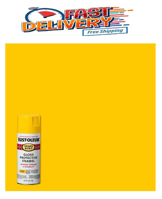 Rust-Oleum Stops Rust 12 oz. Protective Enamel Gloss Sunburst Yellow ...