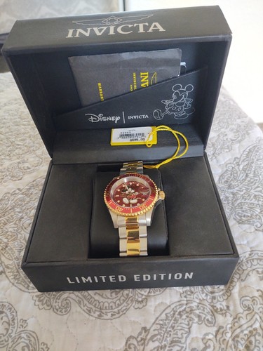 Invicta Disney Limited Edition Mickey Mouse Watch. Worn Once Auto Wind ...