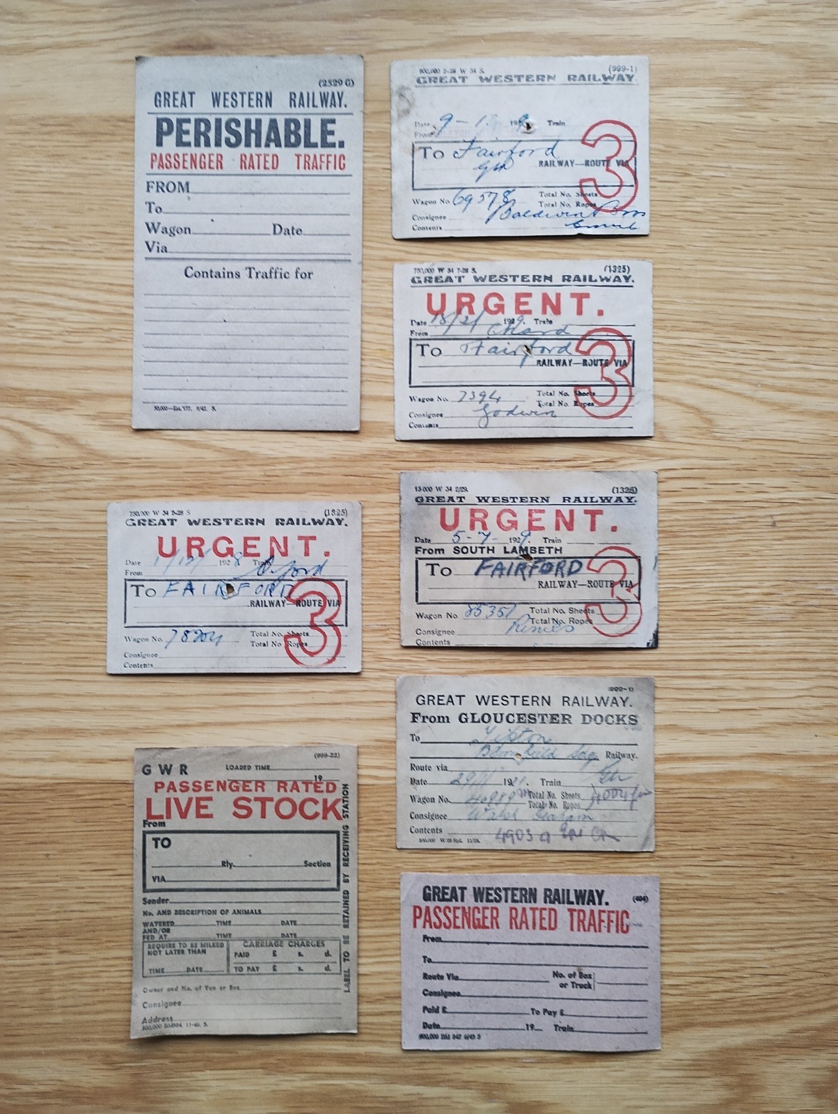 8 Great Western Railway Wagon Labels - GWR | eBay UK