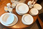 Nikko Fine China White Lace Dinner Set Round Thailand Dinner Plate Bowl ...