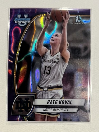 2024/25 Bowman University Chrome Basketball 1st Kate Koval #42 Purple ...