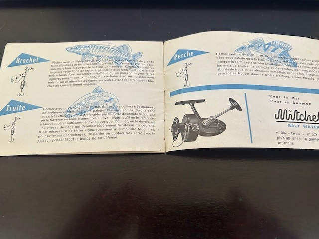 Rare FRENCH LANGUAGE Mitchell 300 Reel Manual "Peches Sportives" w ...