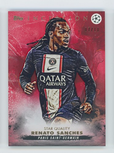 2022-23 Renato Sanches Topps Inception Star Quality Red PSG Soccer Card ...