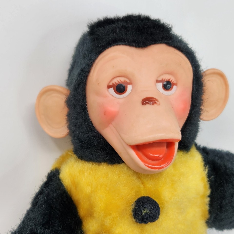 17" VINTAGE SUPERIOR RUBBER FACE MONKEY HOLDING BANANA STUFFED ANIMAL ...