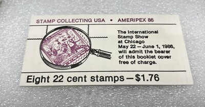 UNOPENED & Full - US AMERIPEX 86 - 8 Stamp booklet of 22 cent Stamps ...