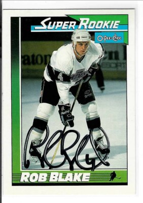 Rob Blake Signed 1991/92 O-Pee-Chee Super Rookie Card #6 | eBay