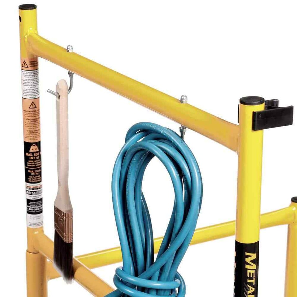 Rolling Scaffold Tool Shelf Foldable 4 ft. x 4 ft. x 2 ft. 500 lb. Load ...