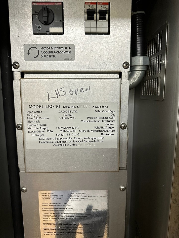 LBC Roll-In Rotating Single Rack Ovens - With (4) Carts, Freight $500 ...