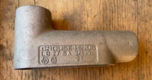 Crouse-Hinds LB27, Rigid Conduit Body 3/4 Lb Form 7 Thrd Rigid Outlet ...