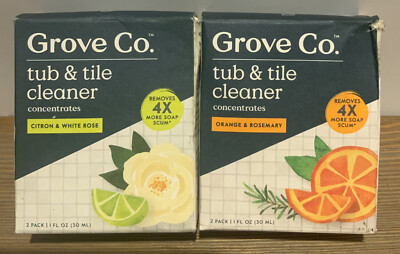 🍒 Grove Co Tub & Tile Cleaner Concentrates Citron-White Rose +Orange ...