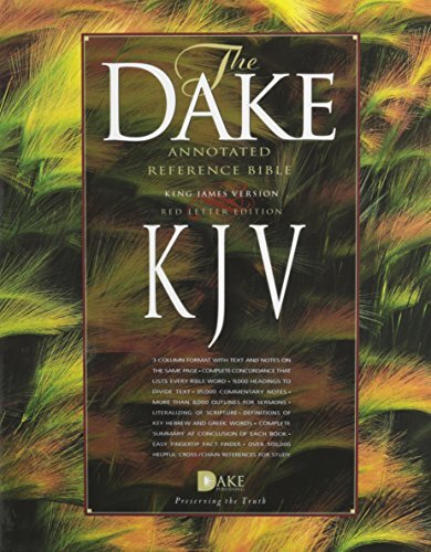 Dake's Annotated Reference Bible-KJV, Dake 9781558291799 Fast Free ...