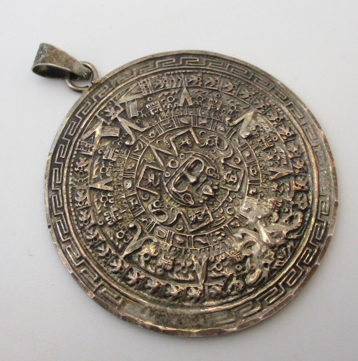 Vintage 925 Inca/Mayan Calendar Pendant Two Sided Spiritual South ...