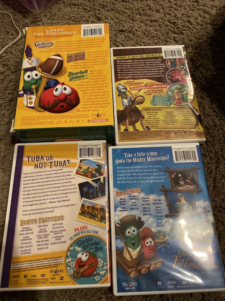 VeggieTales Cucumber Collection 3 DVD pack GIDEON TOMATO SAWYER ...