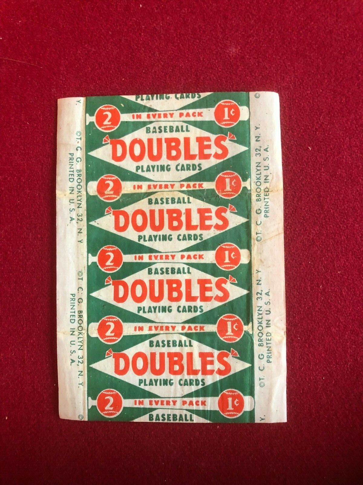 1951, Topps Baseball Card Wrapper (Red Backs) Scarce / Vintage | eBay