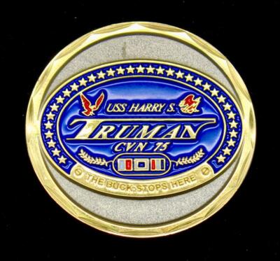 US NAVY USS HARRY S. TRUMAN CVN-75 CHALLENGE COIN • THE BUCK STOPS HERE ...