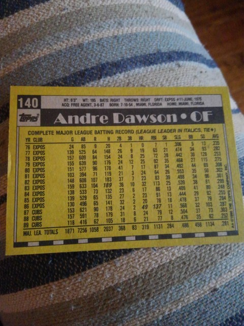 1990 Topps - #140 Andre Dawson for sale online | eBay