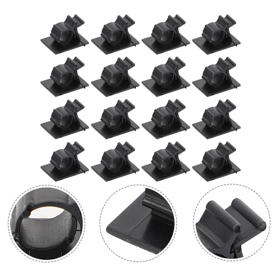 50 Pcs Household Cable Fixation Holder Adhesive Clips Harness Clamp ...