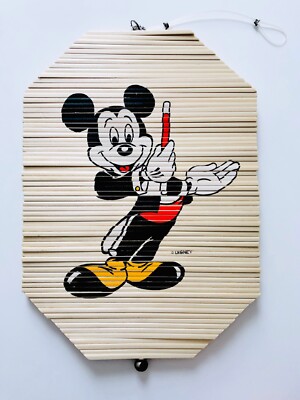 Vintage Disney Mickey Mouse Magician Wooden Wind Spiral Wood Spinner ...