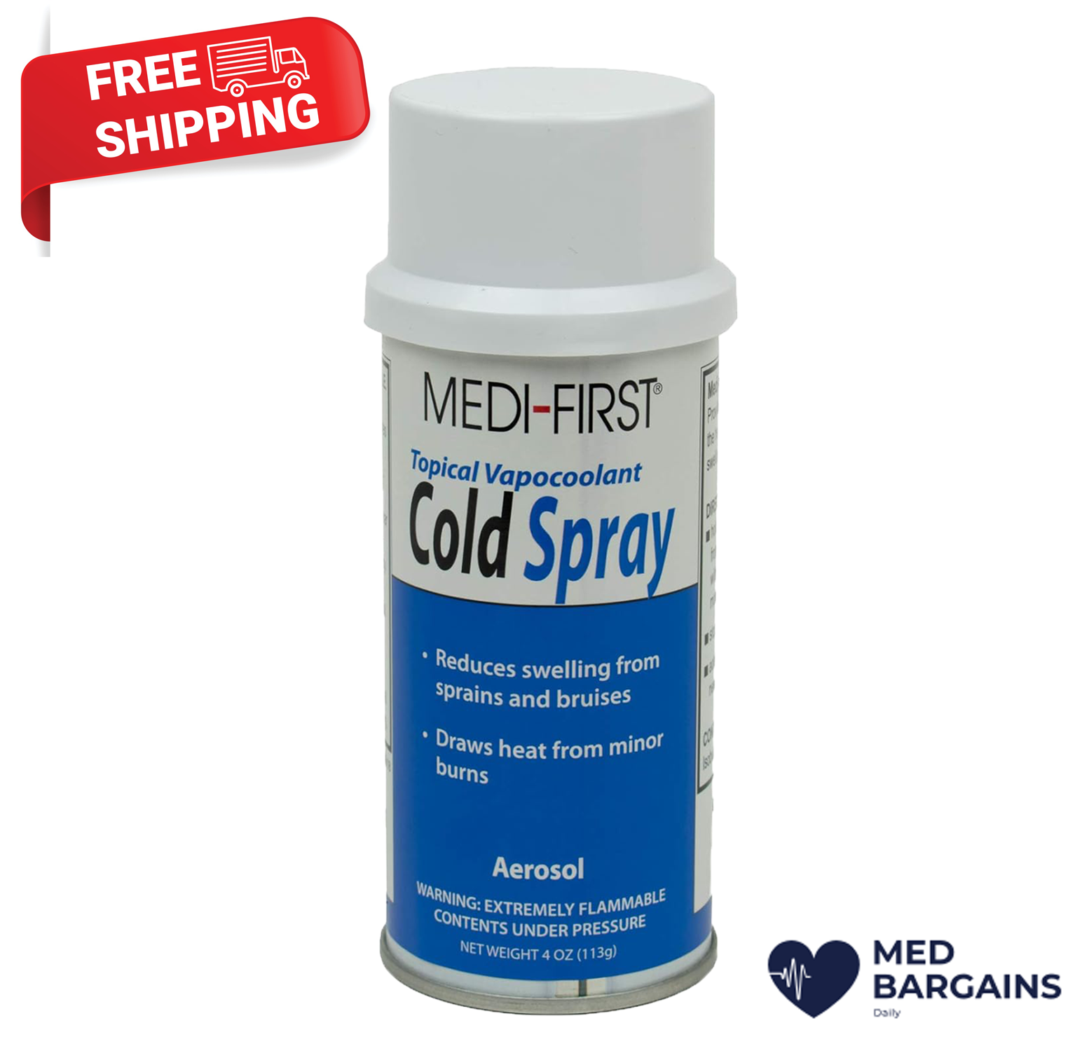 Medi-First Cold Spray Topical Vapocoolant Isobutane Propane Spray - 4 ...