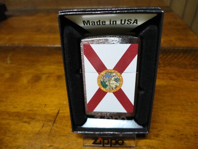 FLORIDA STATE FLAG ZIPPO LIGHTER MINT IN BOX | eBay