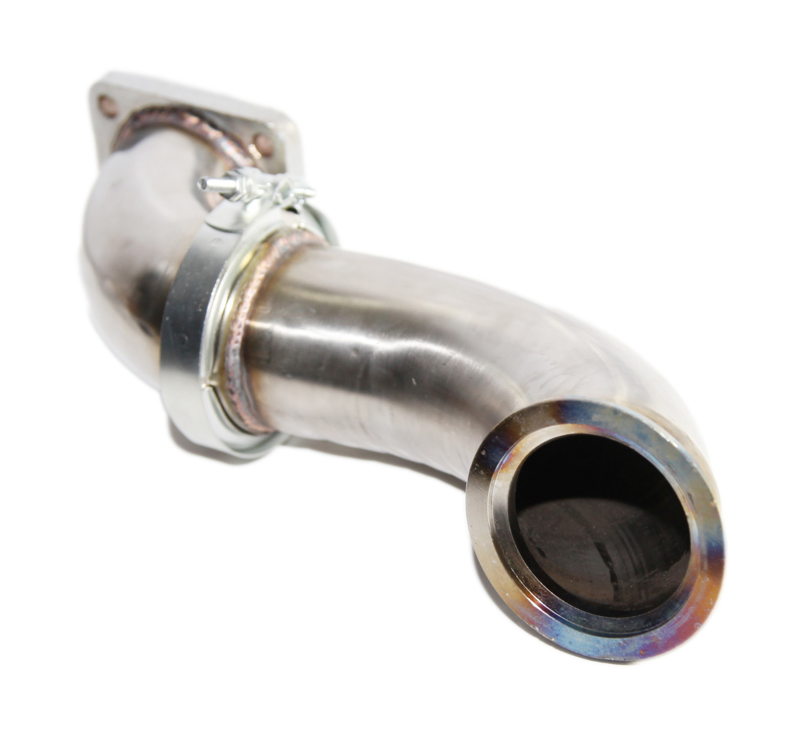 2 Pieces Design 90 Deg SS Elbow Adapter Pipe 3"ID V-band to T4 Flange ...