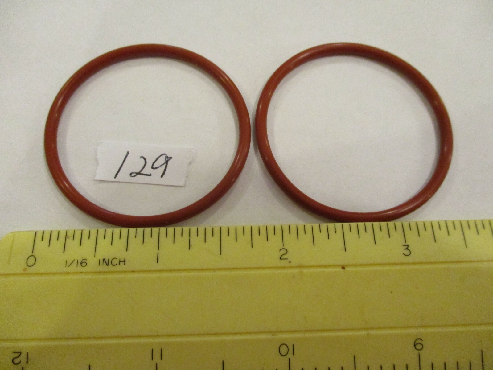 129 Silicone O-ring. 70 durometer 1-9/16" ID x 1-3/4" OD x 3/32" thick ...