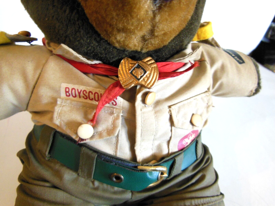 Boy Scouts Greater NY Council Brown Stuffed 9.5" Bear, VTG RARE VERSION ...