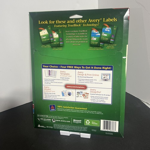 Avery 8366 2/3 inch x 3-7/16 inch File Folder Labels - 750 Count for ...