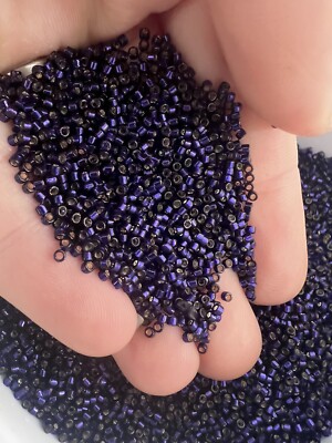 5grams miyuki delica Japanese seed beads 11/0 db609 Silver Lined Dark ...