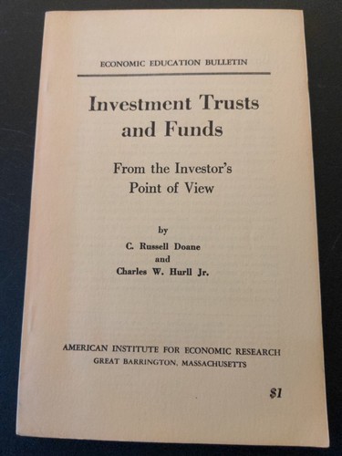 1969 Investment Trusts & Funds, C. Russell Doane & Charles w Hurll jr ...