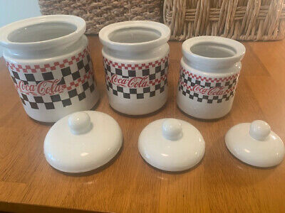 Vintage Coca-Cola Canisters Set of 3, Gibson Coke Canisters, Coke ...