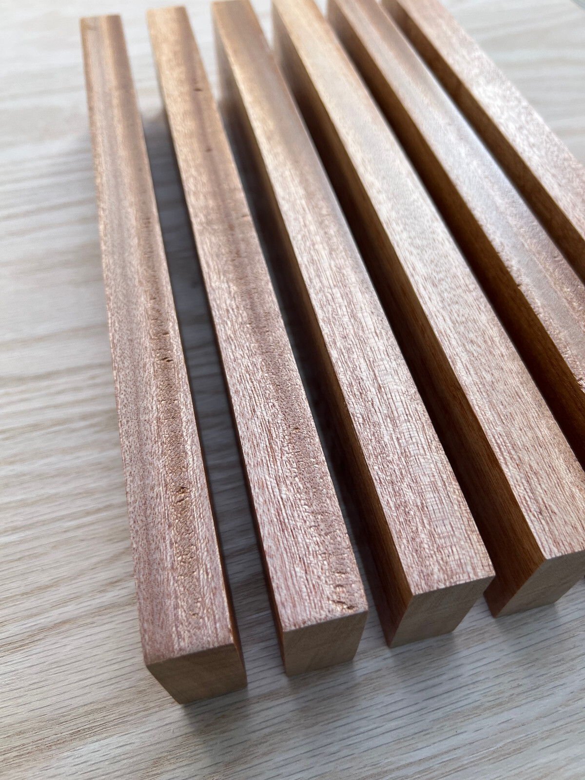 Solid Sapele Slats Wall Decoration Slatted Fence Panel Cladding 1.5m ...