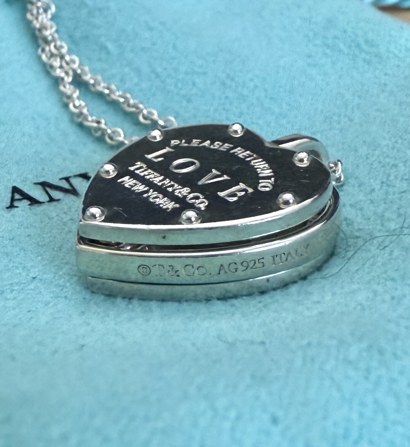Tiffany & Co. Silver Return To Love Sliding Heart Locket Pendant ...